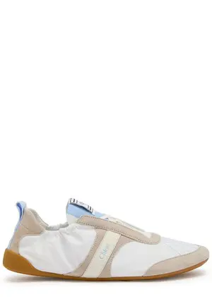 Chloé Panelled Nylon Sneakers - White And Blue