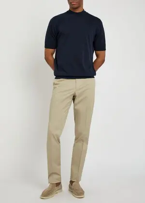 LARDINI Fine-knit Cotton T-shirt