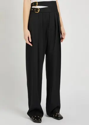 Chloé Belted Wool Trousers