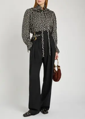 Chloé Belted Wool Trousers