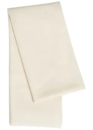 TOTEME Frayed Wool Scarf - White