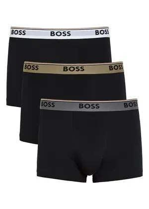 BOSS Stretch-cotton Boxer Trunks - Black