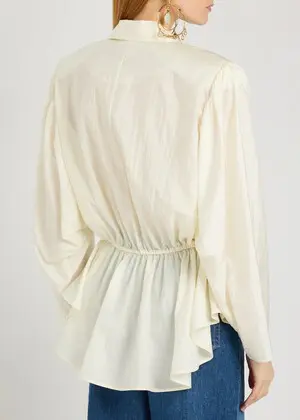 Chloé Peplum Taffeta Blouse