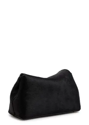 TOTEME T-lock Mini Pony Hair Clutch - Black