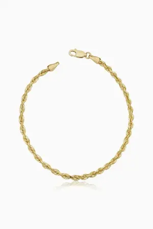 ORADINA Titan Rope Chain Bracelet - Yellow Gold