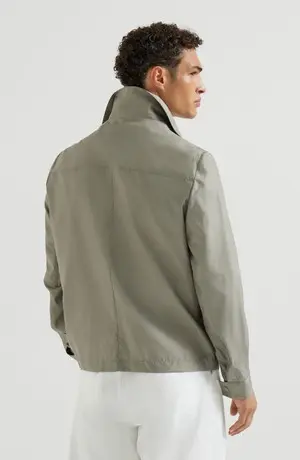 Brunello Cucinelli Pure Silk Shirt Jacket - Khaki