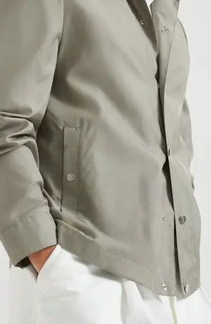 Brunello Cucinelli Pure Silk Shirt Jacket - Khaki