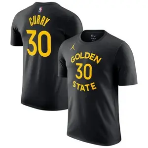 JORDAN BRAND Stephen Curry Golden State Warriors Statement Edition Name & Number T-shirt - Black
