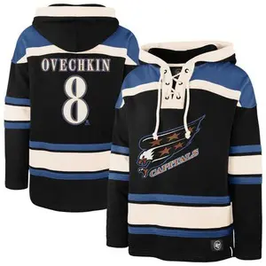 '47 Alexander Ovechkin Washington Capitals Lacer Pullover Hoodie - Black
