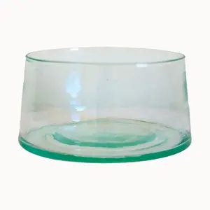 APARTMENT F Moroccan Blown Glass Salad Bowl - Clear