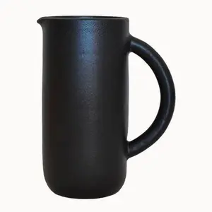 APARTMENT F Handcrafted Ceramic Pitcher - Black
