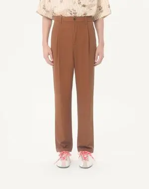 Valentino Garavani Cotton Gabardine Trousers - Chocolate