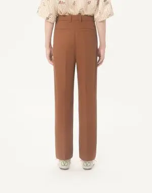 Valentino Garavani Cotton Gabardine Trousers - Chocolate
