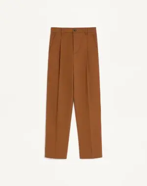 Valentino Garavani Cotton Gabardine Trousers - Chocolate