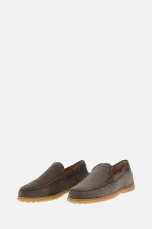TOD'S Suede Loafer Slipper - Brown