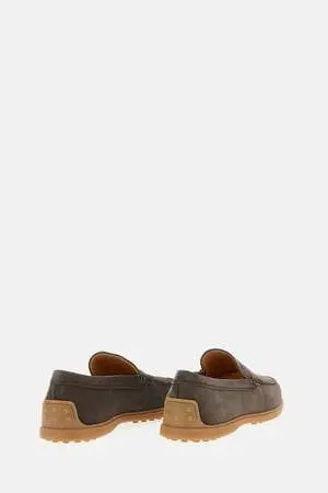 TOD'S Suede Loafer Slipper - Brown