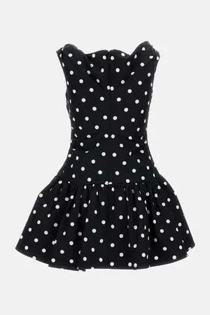 SELF-PORTRAIT Mini Polka Dot Dress - Multicolor
