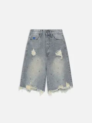 AELFRIC EDEN Rhinestone Denim Jorts