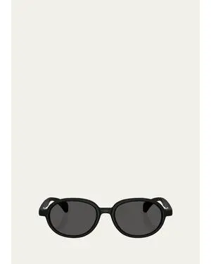 Moncler Oval Sunglasses - Black