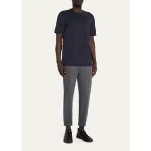 Zegna Cotton Jersey Crewneck T-shirt - Blue