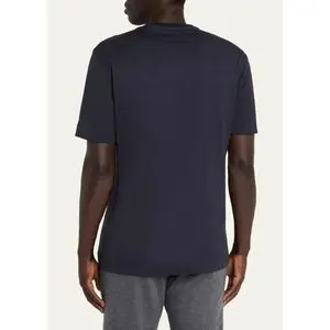 Zegna Cotton Jersey Crewneck T-shirt - Blue