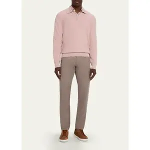 Zegna Wool Sharkskin Slim Five-pocket Pants