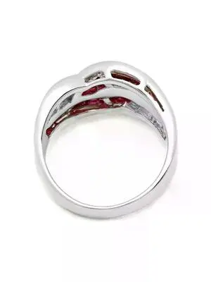 JEWELS AFICIONADO Platinum, Ruby, And Diamond Knot Ring