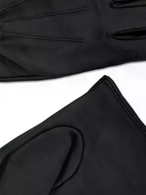 Boggi Milano Topstitching Suede Gloves - Black