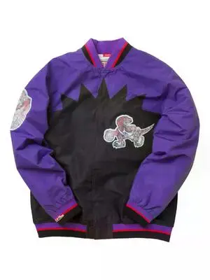 Mitchell & Ness X Toronto Raptors 75th Anniversary Warm Up Appliqué Jacket - Purple
