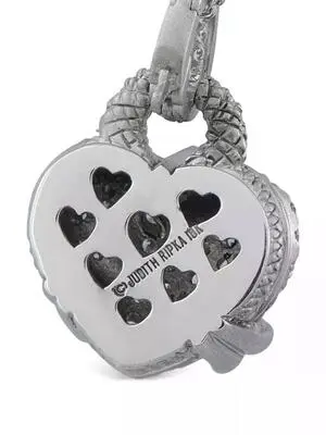 Judith Ripka Diamond Heart Pendant Necklace