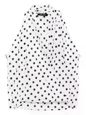BLAKLACE Polka-dot Print Blouse - White