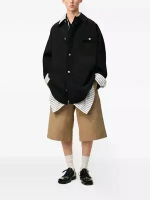 Ami Buttoned Wool Worker Jacket - Black