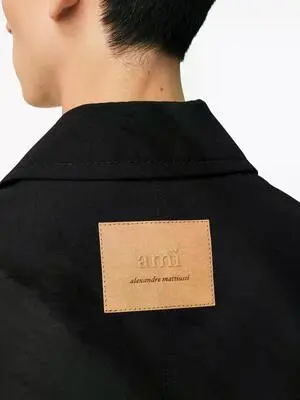 Ami Buttoned Wool Worker Jacket - Black
