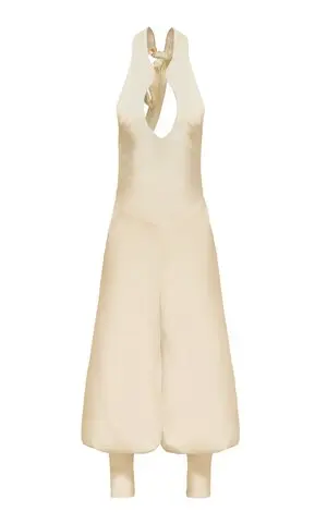 ORANGE CULTURE Aurora Keyhole Crepe Jumpsuit - White