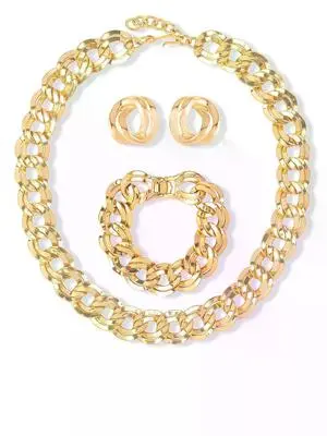 MONET 1980s Necklace, Bracelet, And Earrings Set