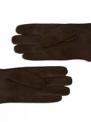 Boggi Milano Suede Gloves - Brown