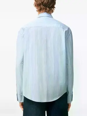 AMI Paris Cotton Striped Boxy Fit Shirt