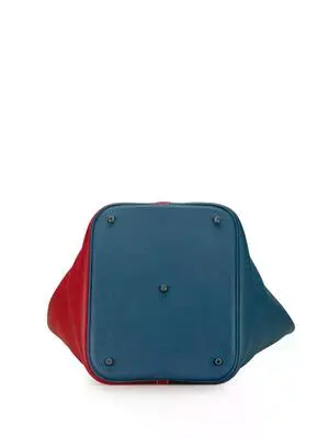 Hermès 2012 Bicolor Clemence Picotin Lock 22 Handbag - Blue