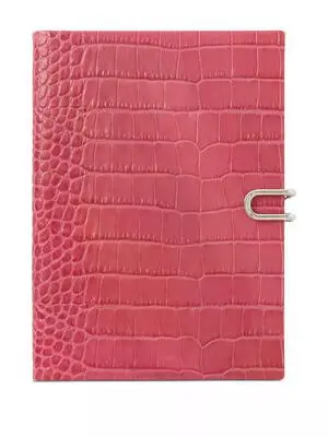 Smythson Crocodile-effect 2026 Weekly Diary - Pink