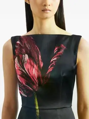 Erdem Floral-print Maxi Dress - Black