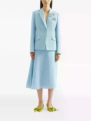 Erdem Embellished Single-breasted Blazer - Blue