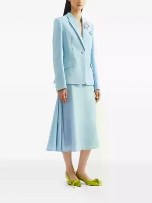 Erdem Embellished Single-breasted Blazer - Blue