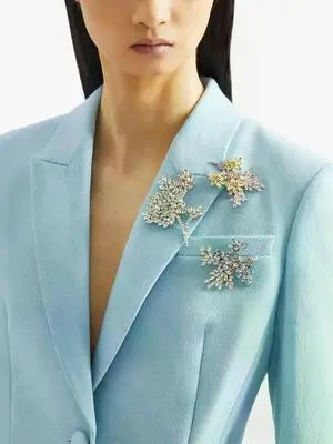Erdem Embellished Single-breasted Blazer - Blue