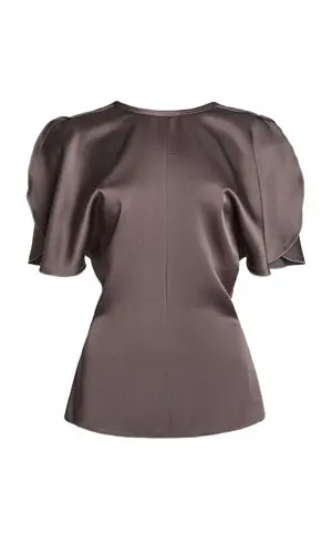 VICTORIA BECKHAM Victoria Beckham Bela Draped Satin Top