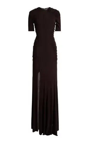 Victoria Beckham Gathered Crepe Jersey Gown