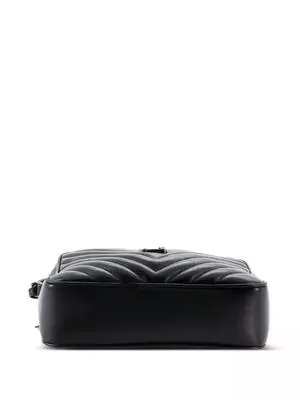 Saint Laurent Lou Camera Matelasse Chevron Leather Crossbody Bag - Black
