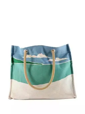 Hermès La Plage Beach Printed Canvas Tote Bag