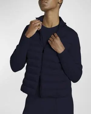 Moncler Hybrid Puffer Cardigan - Navy