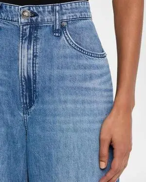 Rag & Bone Featherweight Logan Wide-leg Jeans - River