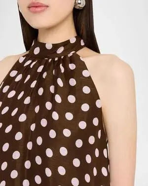 Cara Cara Arca Polka Dot Mini Dress